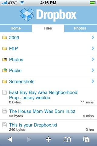 Dropbox iPhone Interface | Building The Perfect Beast
